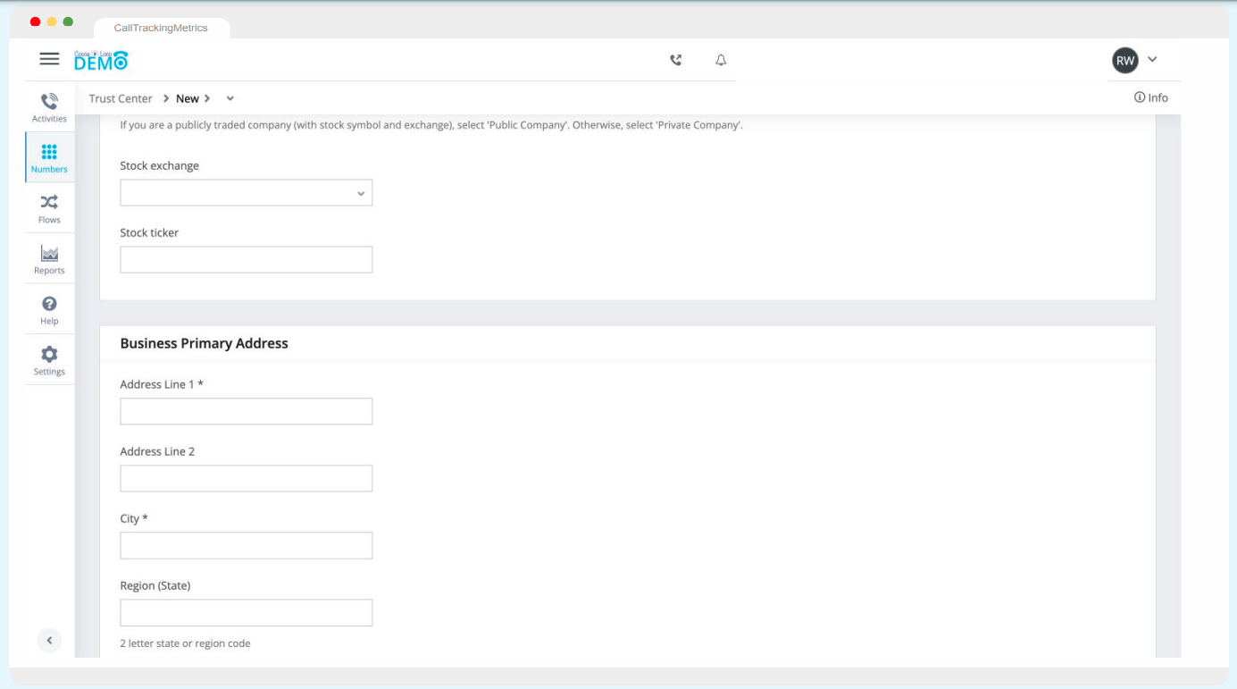 Trust Center Walkthrough – CallTrackingMetrics Ticket Portal