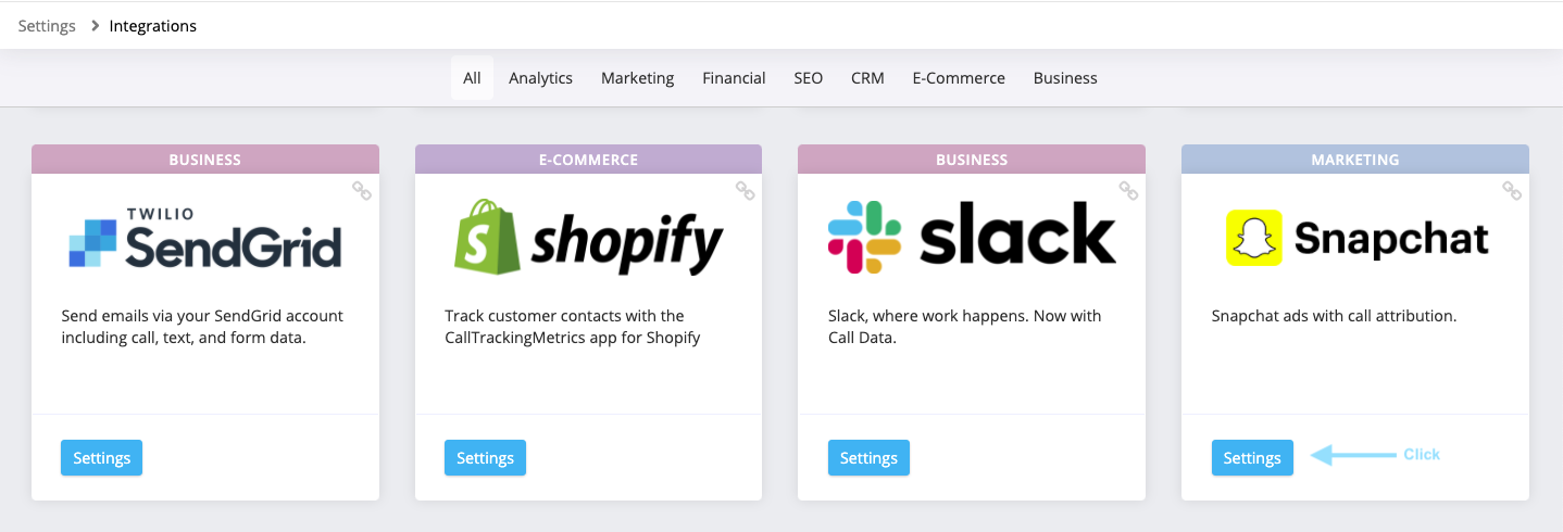 Snapchat Integration – CallTrackingMetrics Ticket Portal
