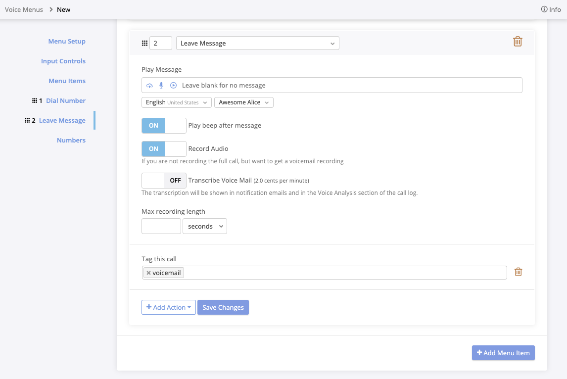 Creating a Voicemail Box – CallTrackingMetrics Ticket Portal